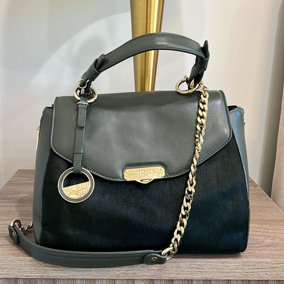 Versace Collection | Bags | Versace Collection Handbag Forest Green ...